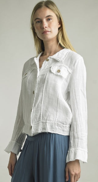 White Linen Jean Jacket – Choices & More LLC